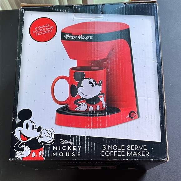 Disney | Kitchen | Disney Mickey Mouse Red Coffee Maker With Mug | Poshmark